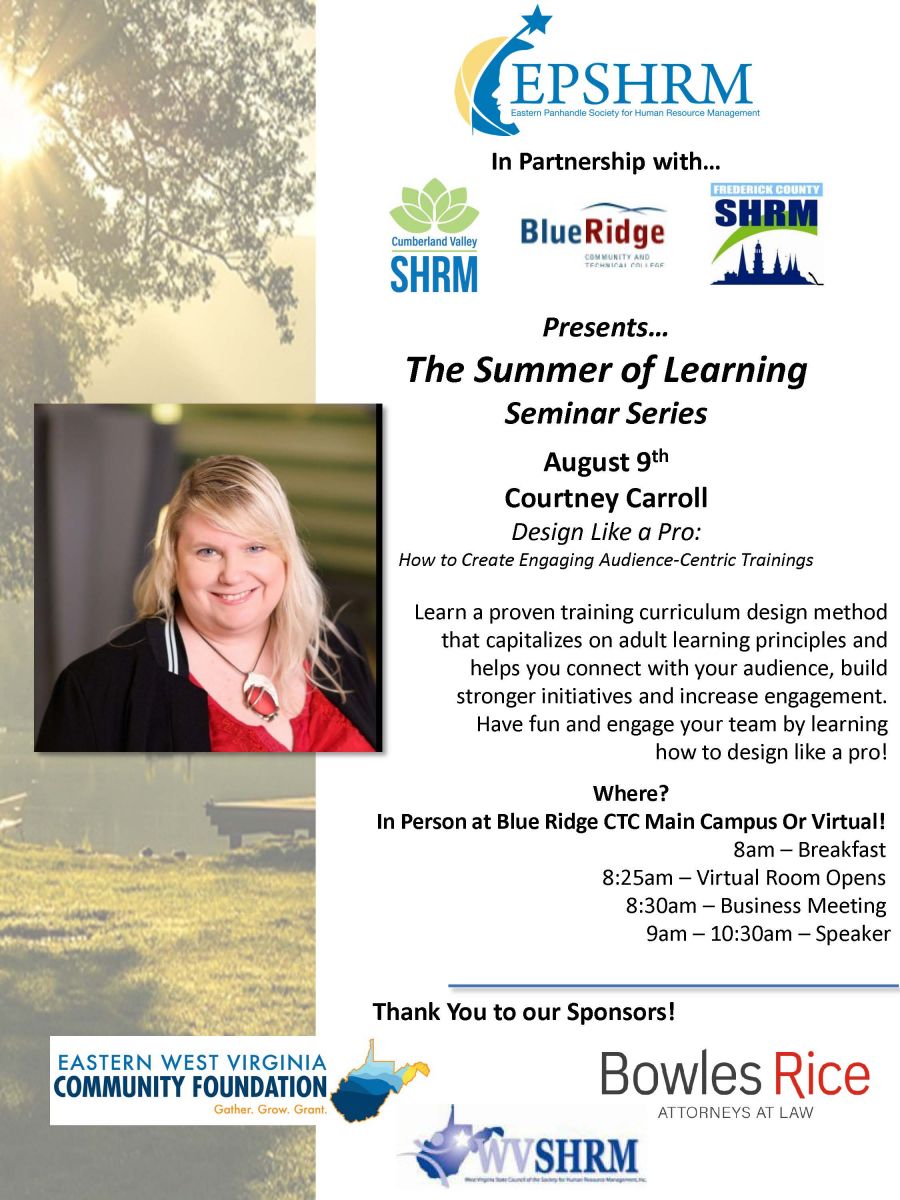 Summer of Learning August Meeting: EPSHRM Presents: Design Like a Pro: How to Create Engaging ...